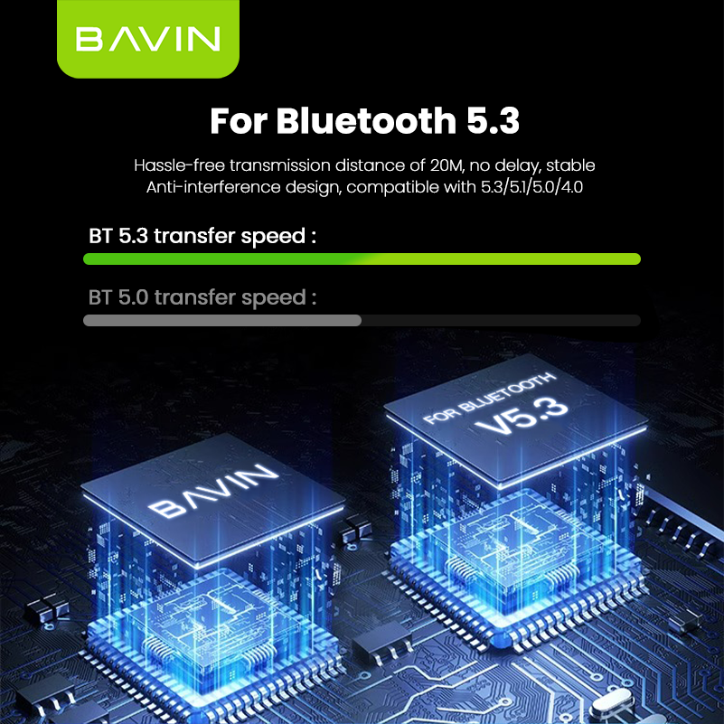 BAVIN 09 Bluetooth Receiver 5.3v Dongle Adapter 20m For Audio Devices ...
