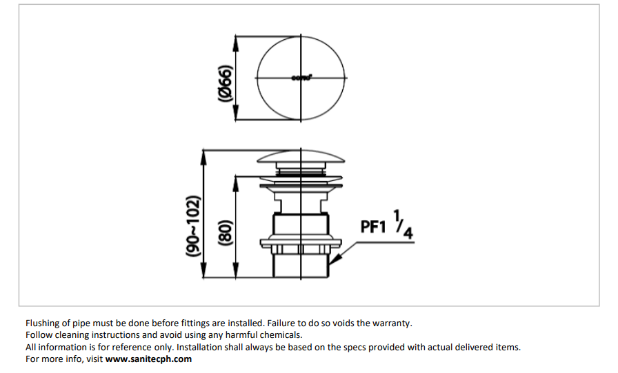 Cotto push type pop up CT665(HM) | Shopee Philippines