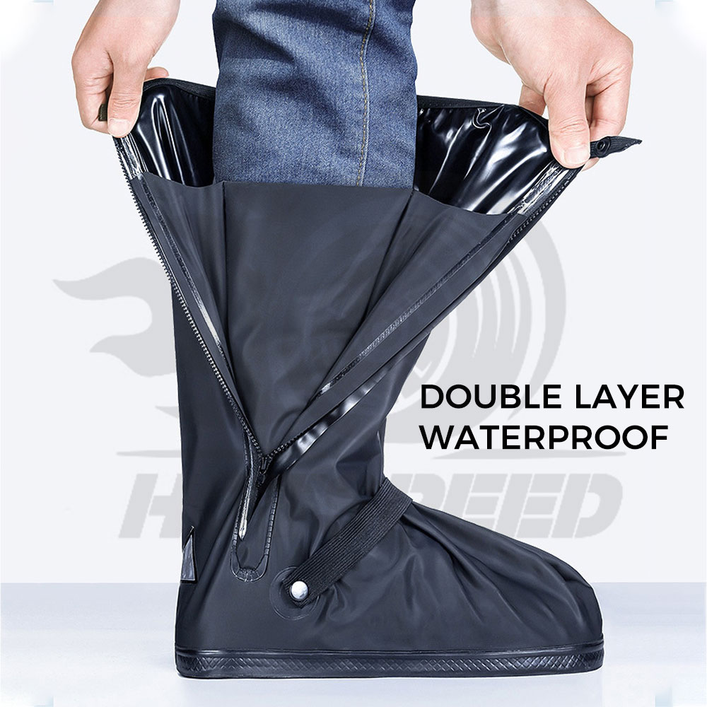 HOTSPEED Rain Boots Waterproof Shoe Cover For Women Men Thickened For ...