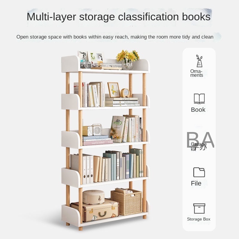 Wooden Book Shelf Organizer 3/4/5 Layers For Children Study Rack ...