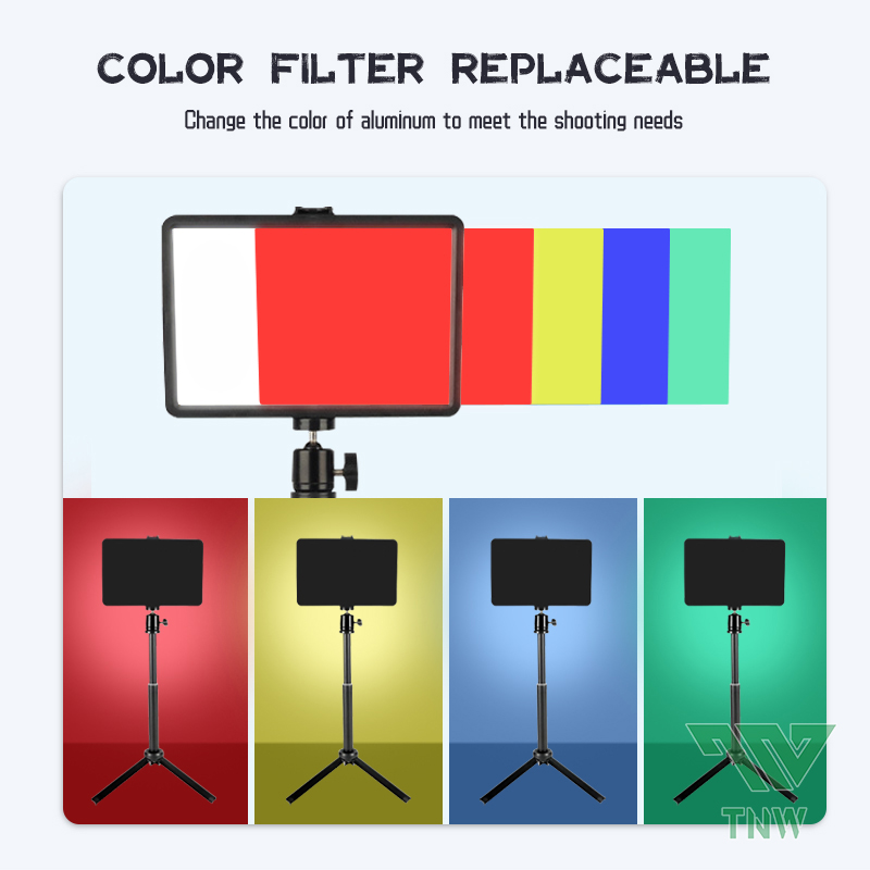 TNW 6/8inch LED Video Light Panel Fill Light With Tripod Photography ...