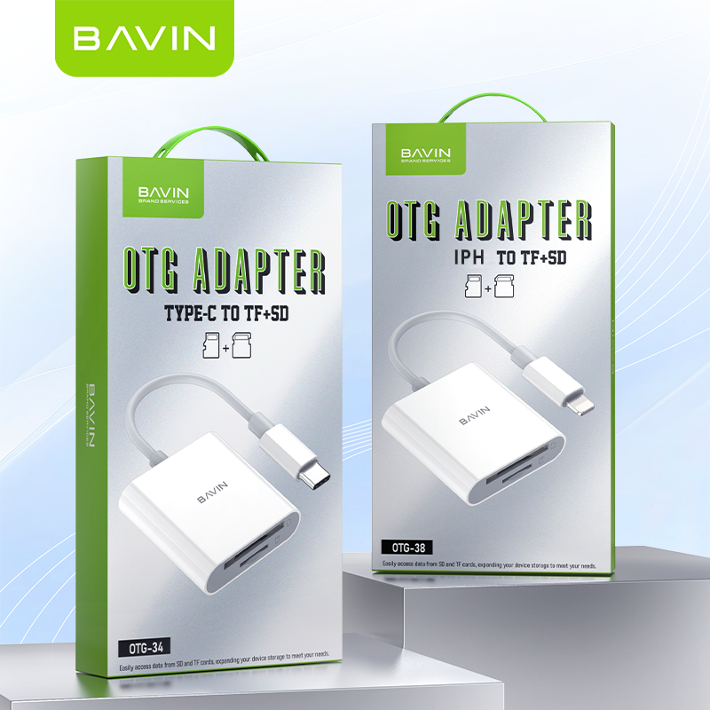 BAVIN O34 / O38 2in1 OTG Card Reader Adapter for TF Card/Memory Micro ...