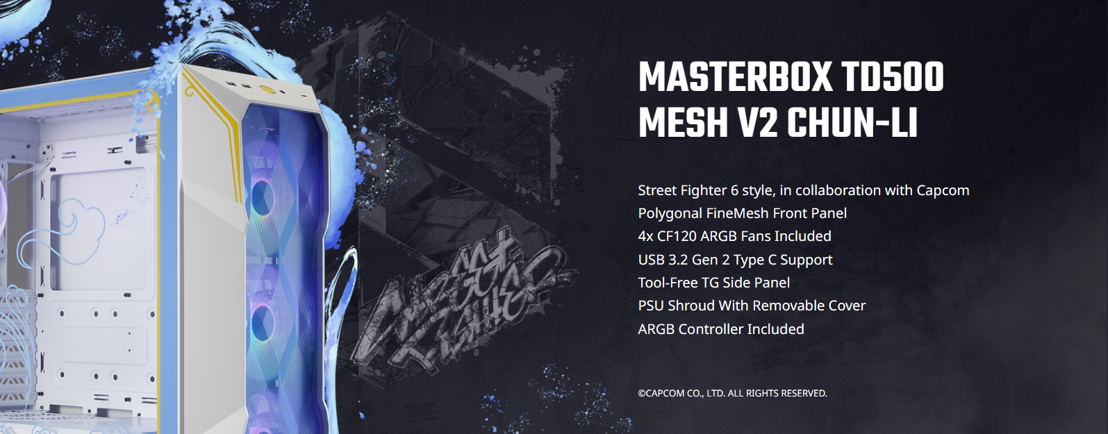 Cooler Master Masterbox TD500 Mesh V2 CHUN-LI PC Case - Mid Tower ...