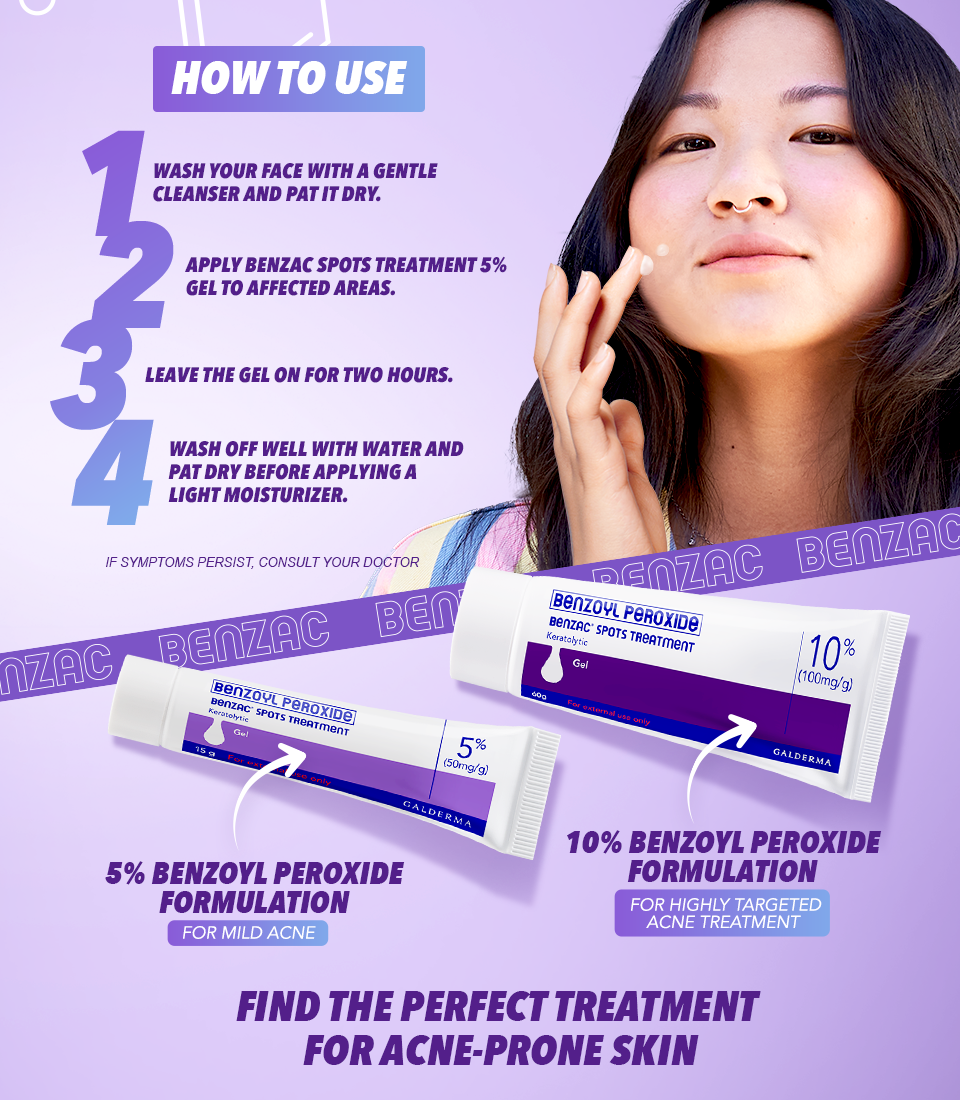 Benzac Benzoyl Peroxide Spots Treatment Gel 5% 15gm (Anti-Acne / Pimple ...