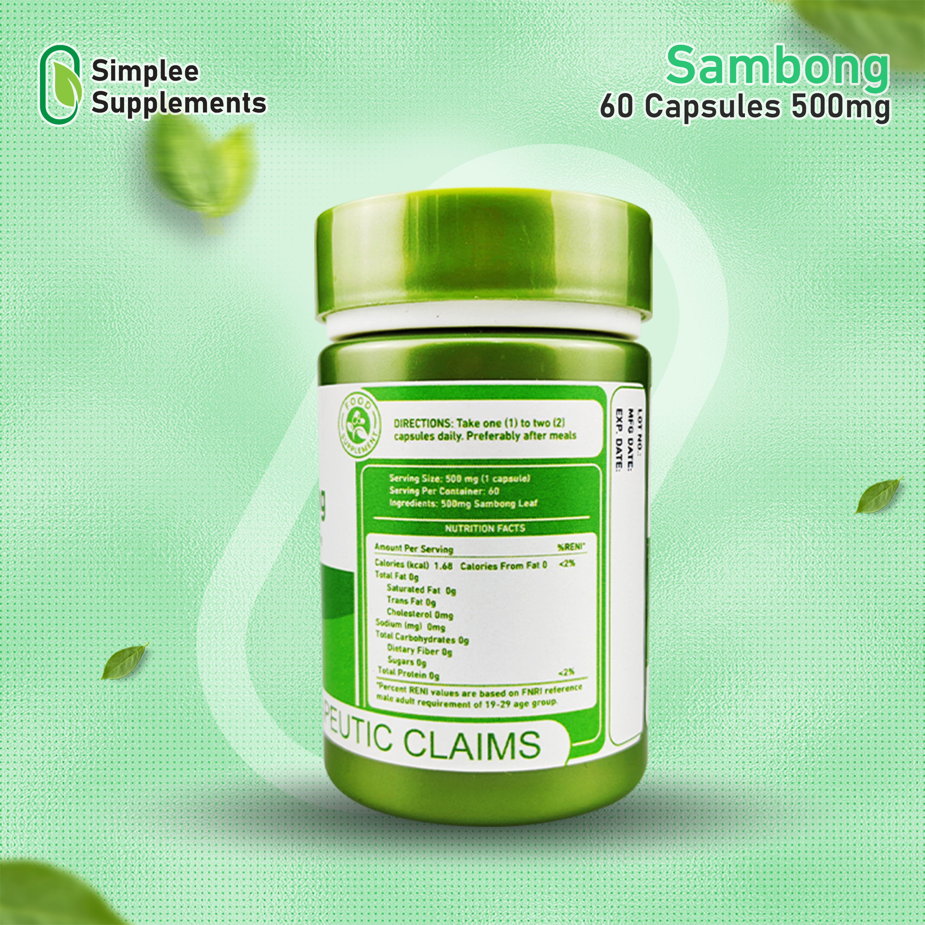 Simplee Sambong Capsule Supplement | Shopee Philippines