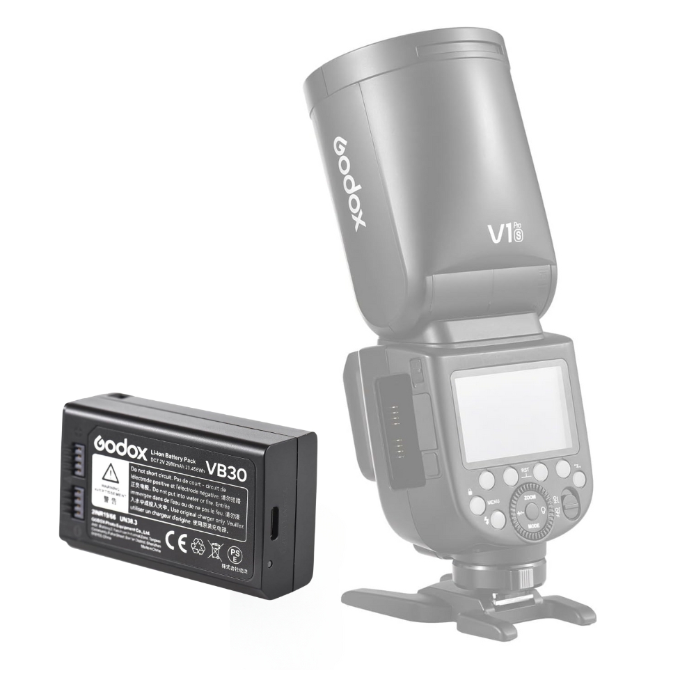 Godox VB30 Rechargeable 2980mAh Lithium-Ion Battery Pack for V1 Pro ...