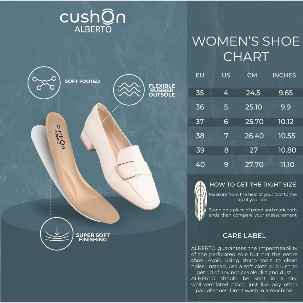 ALBERTO cushon Women's Geneva Pumps | Shopee Philippines