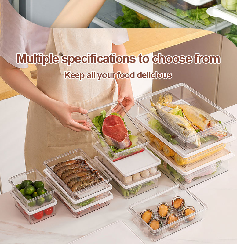 Refrigerator Freezer Storage Box Fridge Container Food Organizer ...