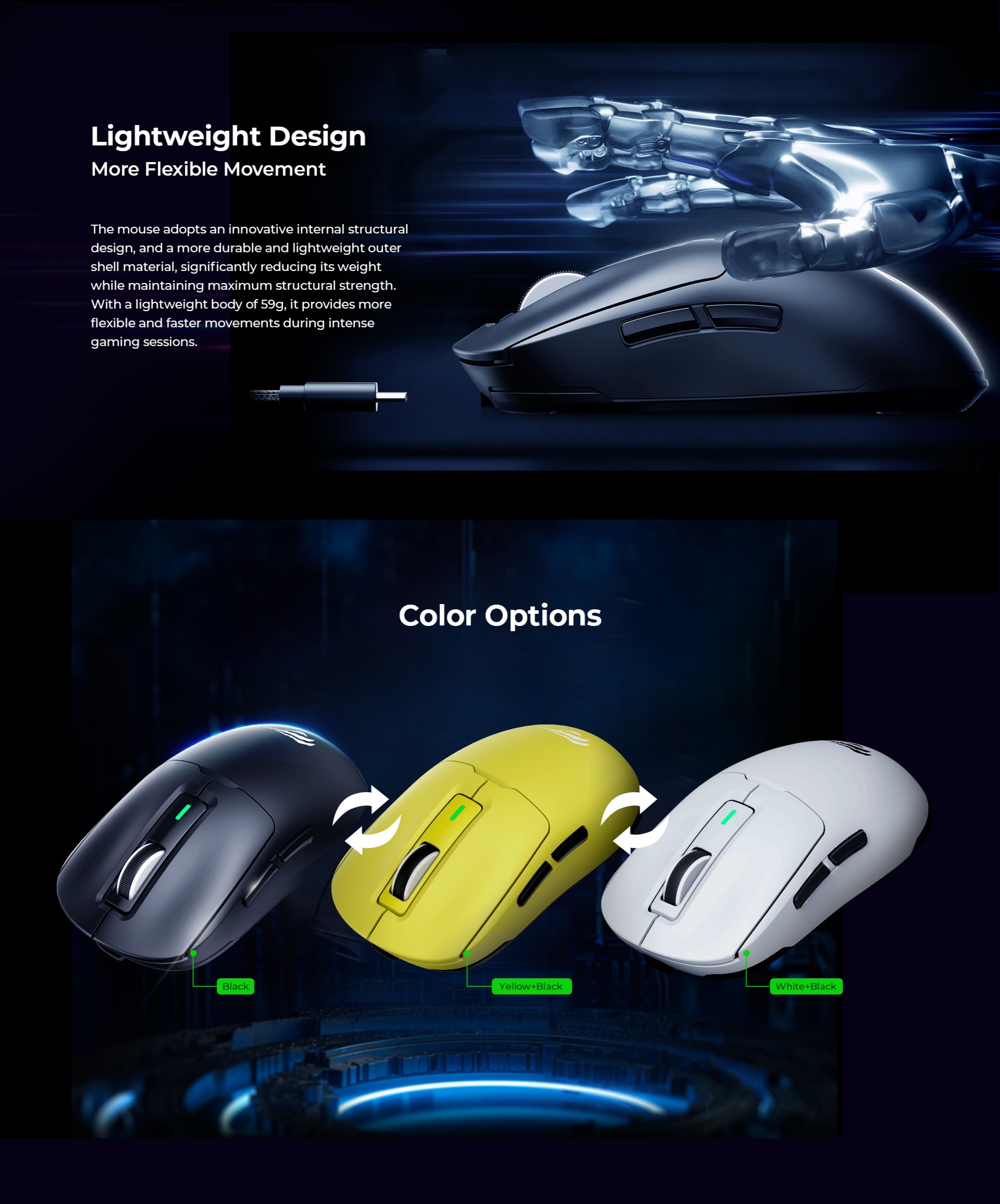 Havit Spectre MS969SE || Tri-Mode Gaming Mouse || White | Shopee ...