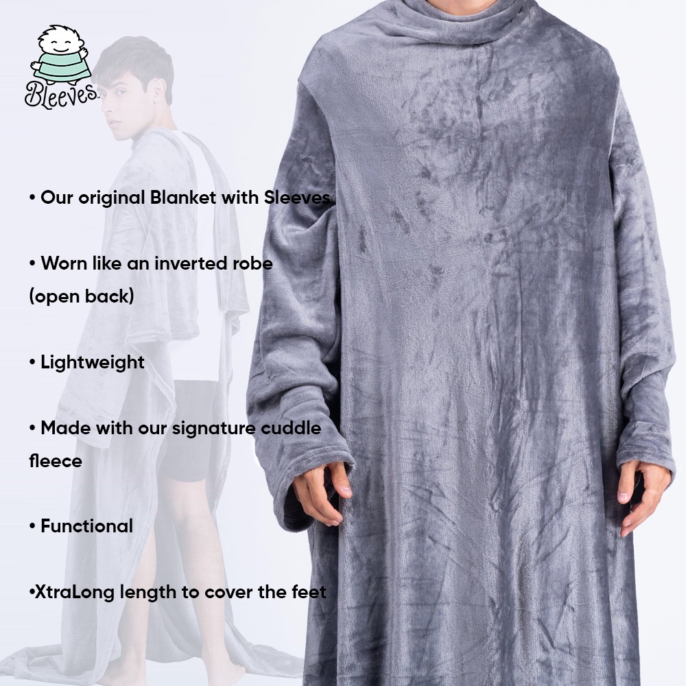 Bleeves® | Christmas Bleeves XtraLong Wearable Blanket for Men and ...