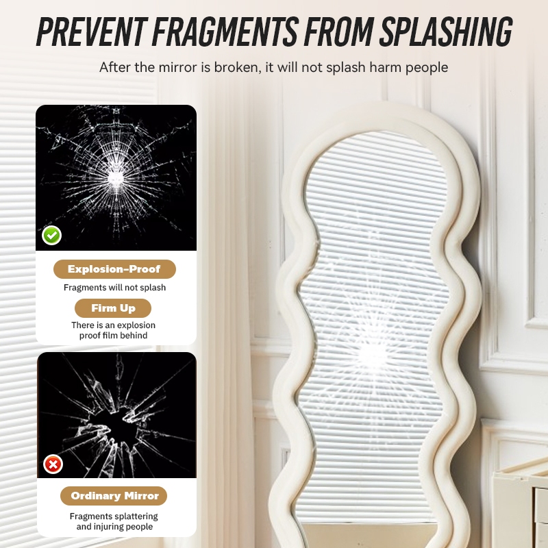 Full-length Mirror with Stand Dressing Mirror HD Wall Mirror Cloud ...