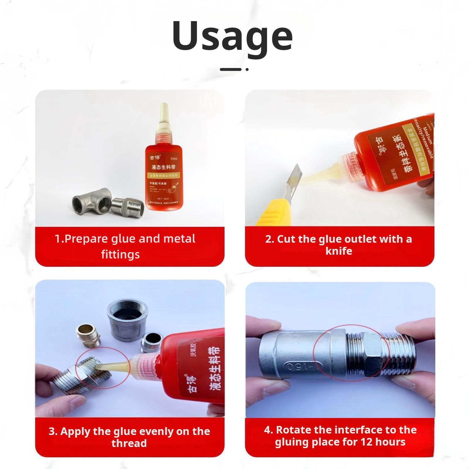 1Pcs 50ml liquid teflon tape Anaerobic adhesive metal pipe thread ...