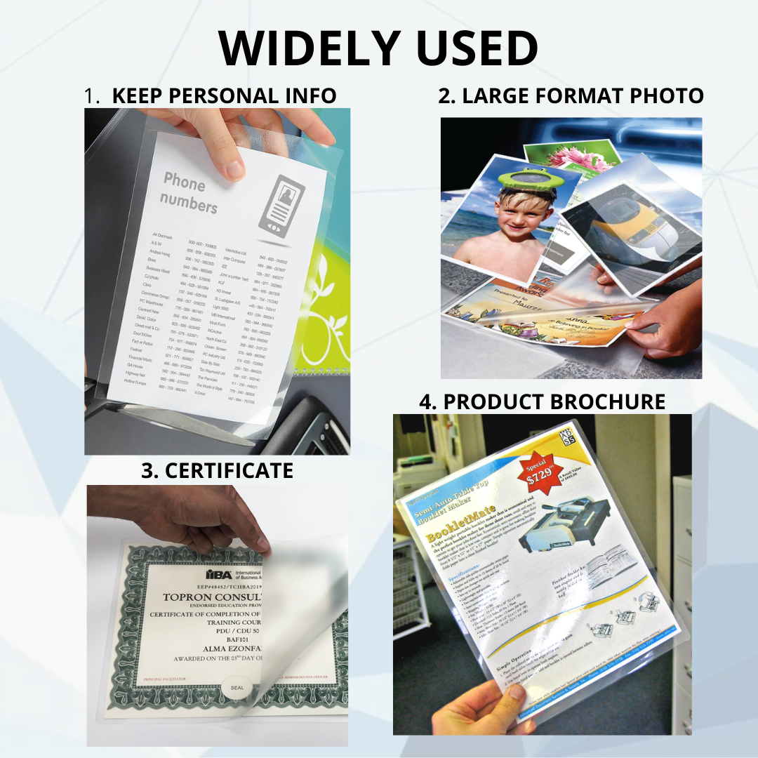 Yasen Laminating Film 100 Sheets (A4 / Short / Long) Document Size ...