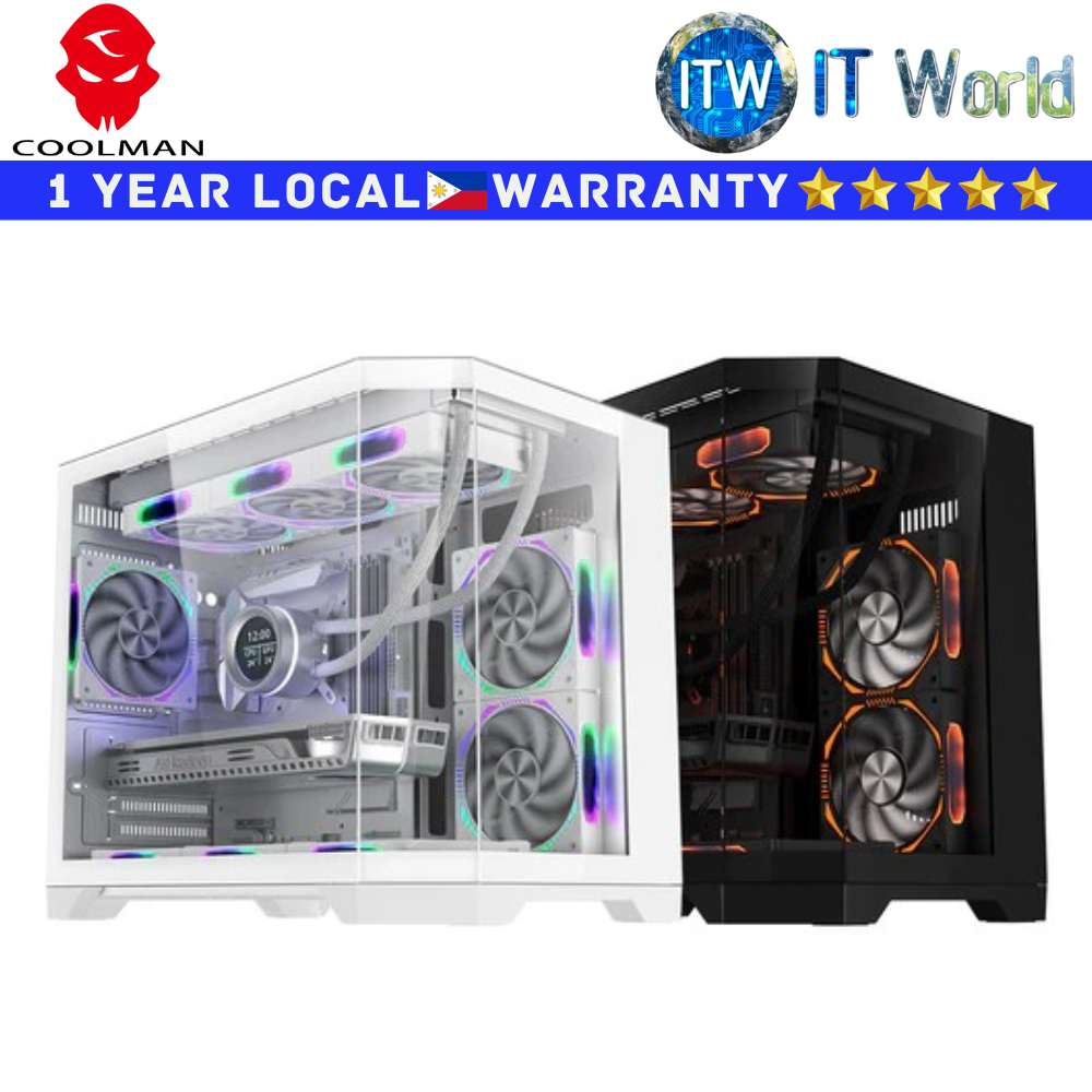 Coolman Computer PC Case Spectra M-ATX Case Tempered Glass (Black ...