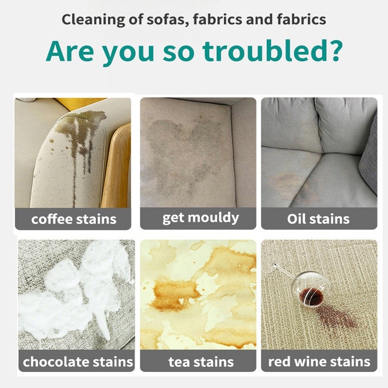 Sofa Cleaner 520ml Sofa Stain Remover No Washing Foam Cleaner Spray Sterilizing Carpet Clean ...