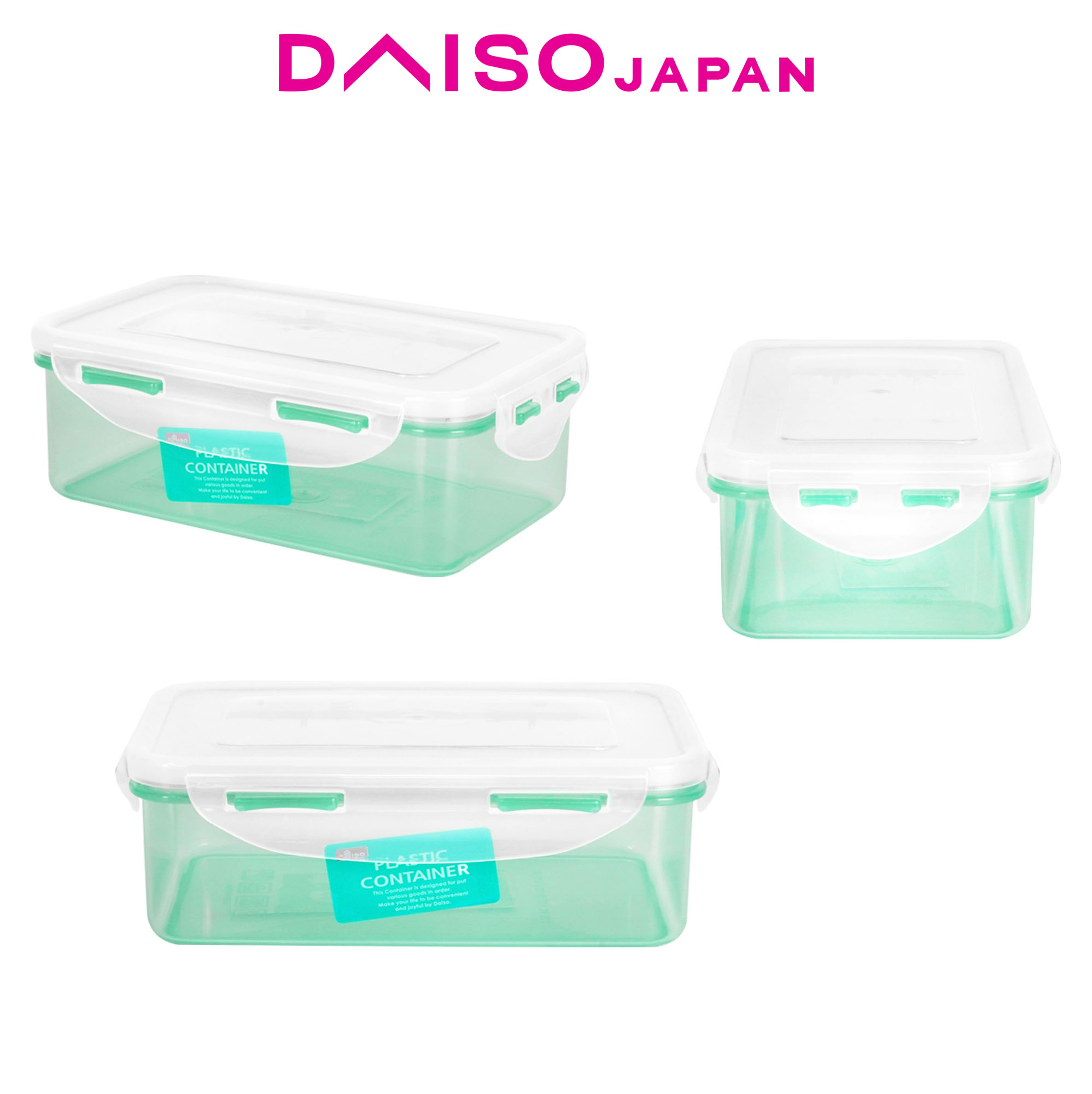 Daiso Green Food Plastic Container 750ml | Shopee Philippines