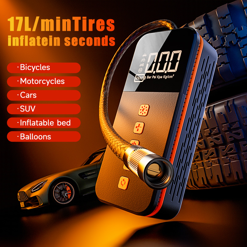 Oimiu Portable Tire Inflator Air Pump For Motorcycle Car Bike Pump ...