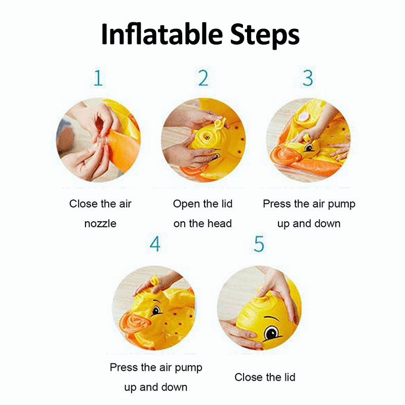 Yellow Duck Sofa Baby Inflatable Sofa Infant Chair Portable Baby Bath ...