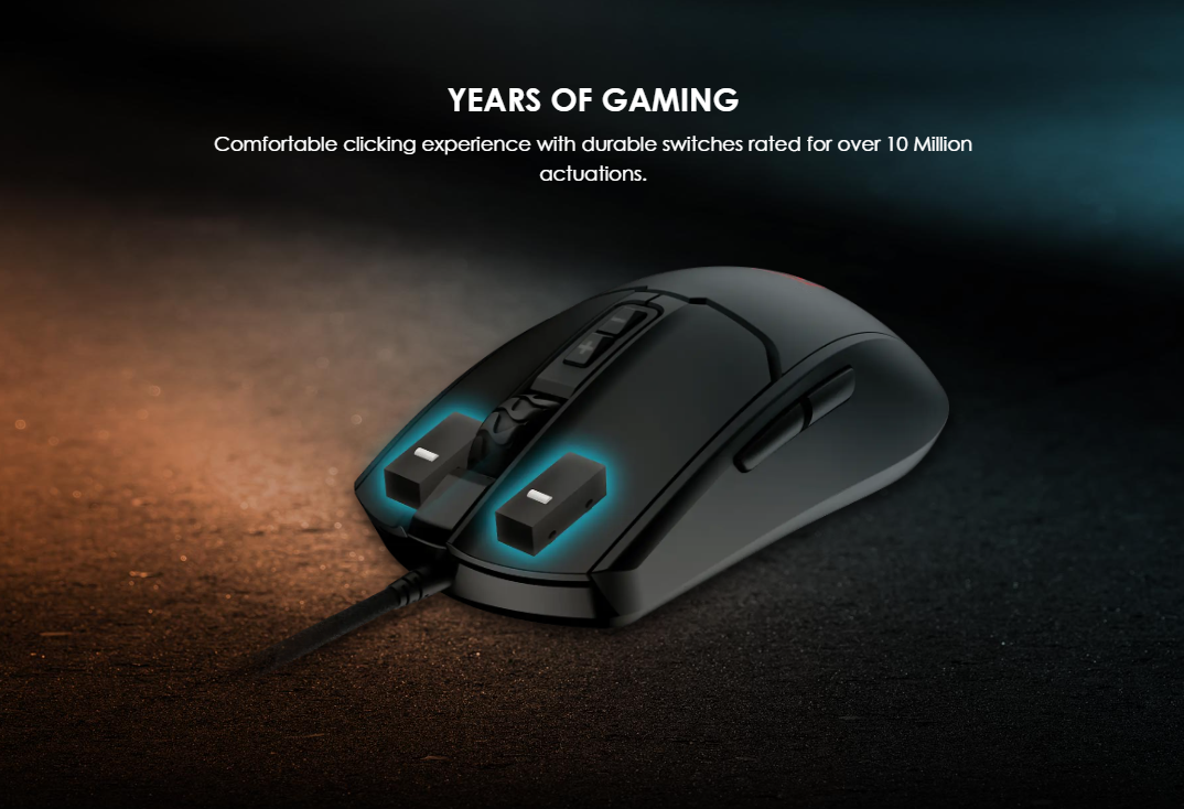 MSI Gaming Wired Mouse Forge GM100 Black RGB LED Optical Mouse Sensor ...