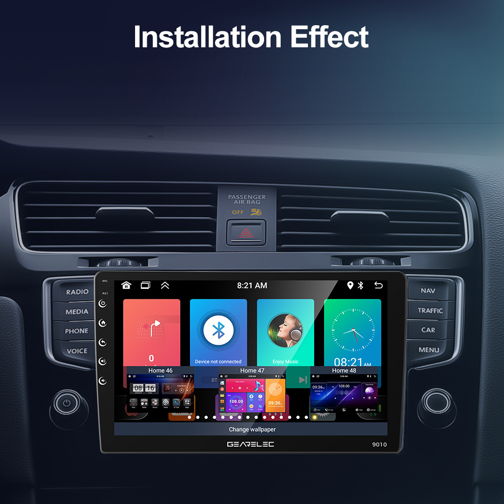 Gearelec Universal Android Car Radio Bluetooth Gps Fm Touch Screen Car