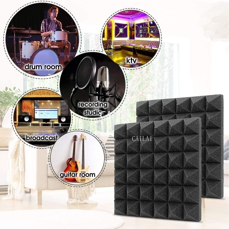 12 Pack 30*30*5cm Durable Soundproofing Soundproof Foam Studio Foams ...