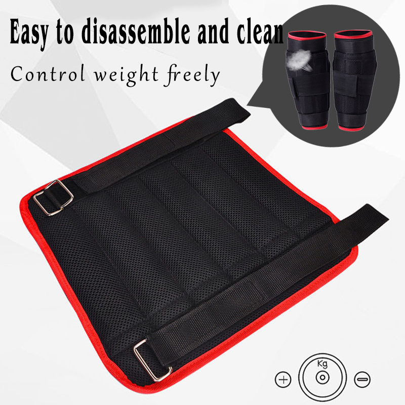 （Pair) Adjustable Arm/Ankle Legging 1-6KG Weight Training 5/6/7 Slot ...