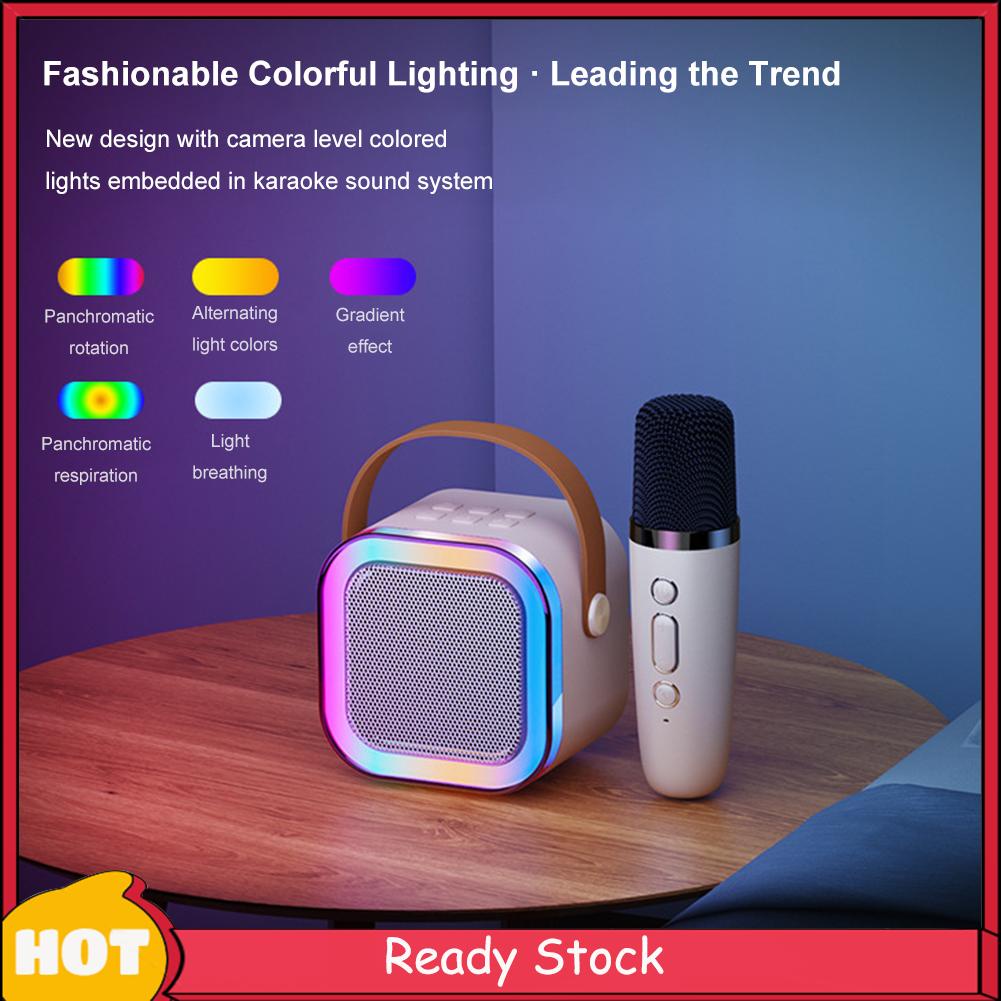 K12 Mini Karaoke Wireless Audio Speaker Bluetooth Microphone Portable Home KTV Karaoke Machine ...