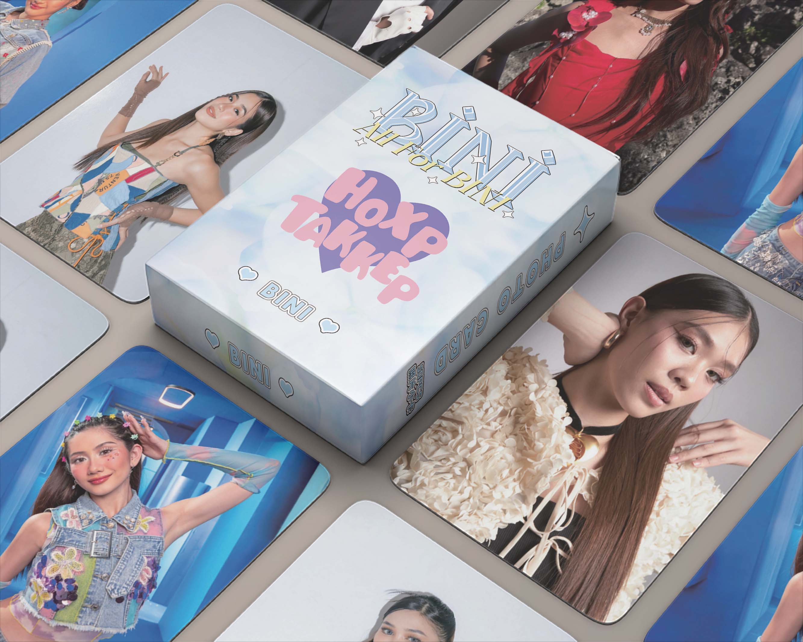 Jollibini Bini Photocards 55/92Pcs/Box Lomo Card Bini Holographic Card ...