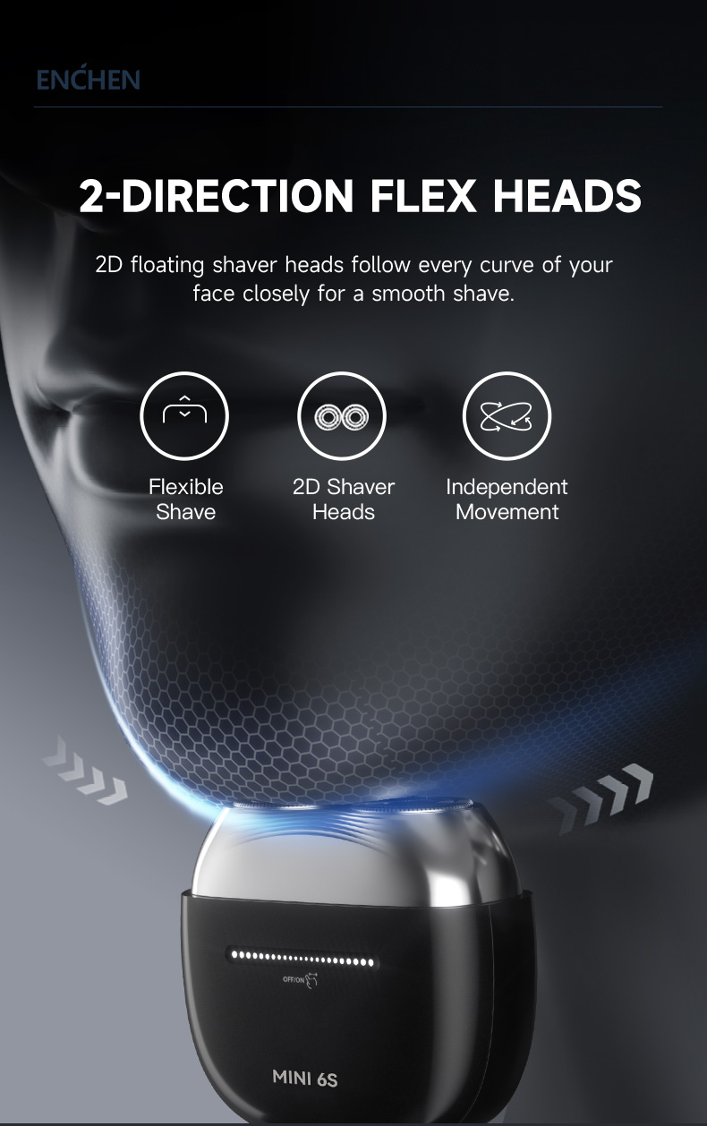 ENCHEN Mini Shaver Mini 6S Electric Shaver Unique Slide To Turn On/Off ...