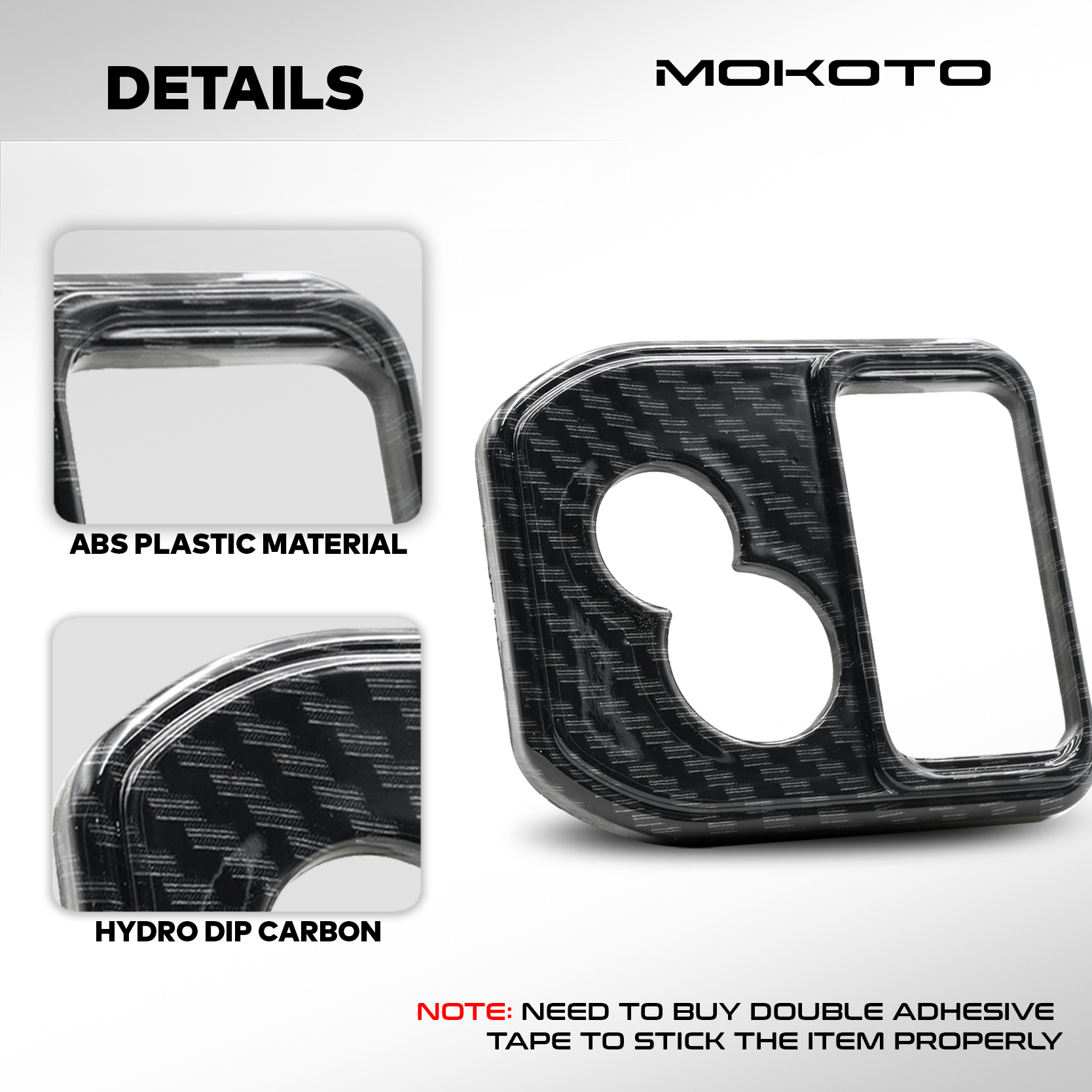 MOKOTO HONDA CLICK 125i V2/V3 IGNITION KEY COVER GLOSSY-CARBON GARNISH ...