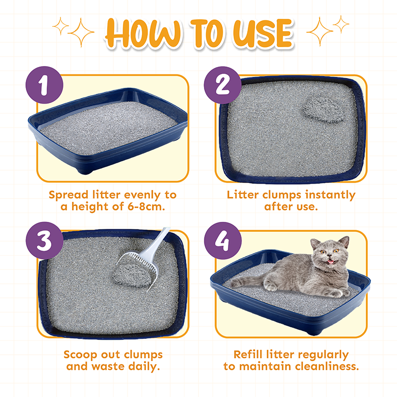 Petsup Mineral Cat Litter Sand Lavender Scent 3kgs Sodium-Based Mineral ...