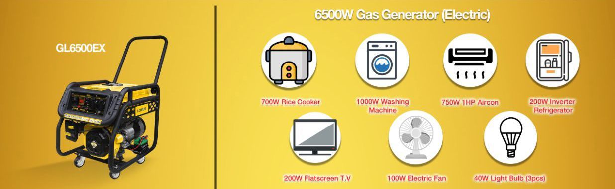 Lotus Gas Genset (ELECTRIC) 6.5KW GL6500EX - Power Generator | Shopee ...