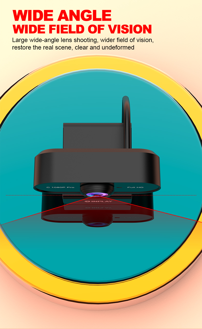 Inplay C1080PRO Web Camera HD 1080P USB 2.0 Port Hi-Speed With Mic Web ...