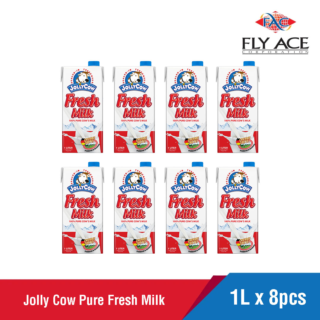 Jolly Cow Pure Fresh Milk 1L x 8 | Shopee Philippines