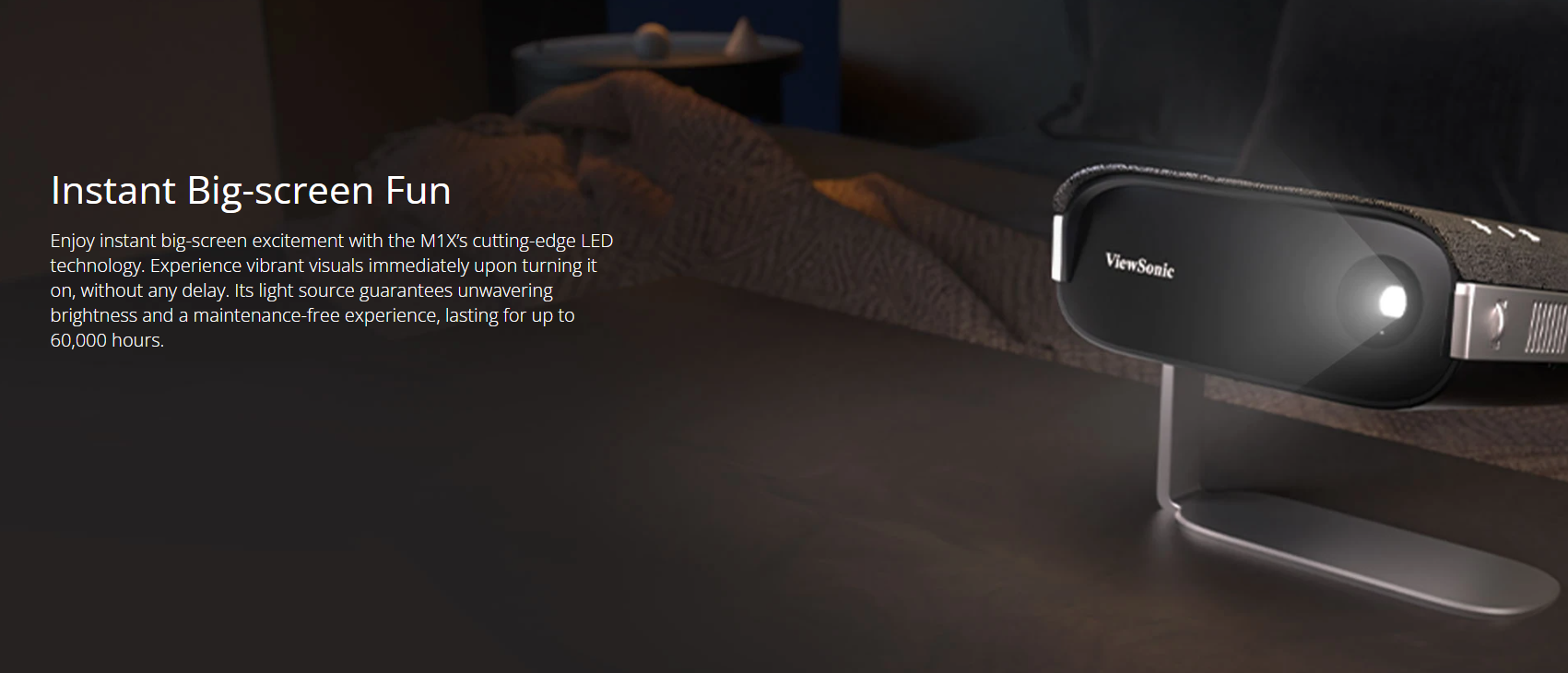 Itw | Viewsonic Projector M1X Smart LED Portable 360 LED Lumens with ...