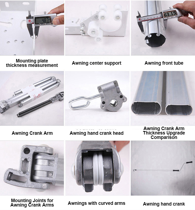 Awning, retraction folding hand retractable, sun protection against ...