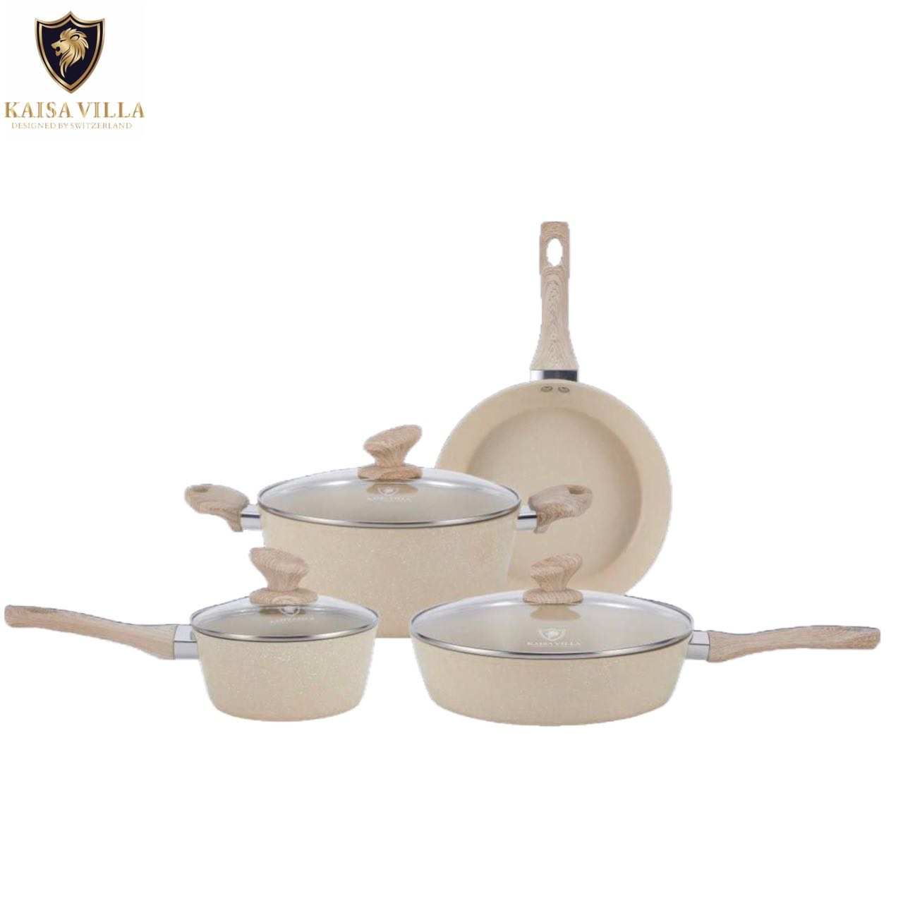 KAISA VILLA Non Stick Frying Pan kitchen cookware set 4 pcs Kawali wok ...