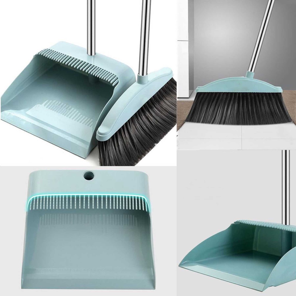 Romax NEW Long Handle Broom and Dust Pan Set Household broom Cleaning ...