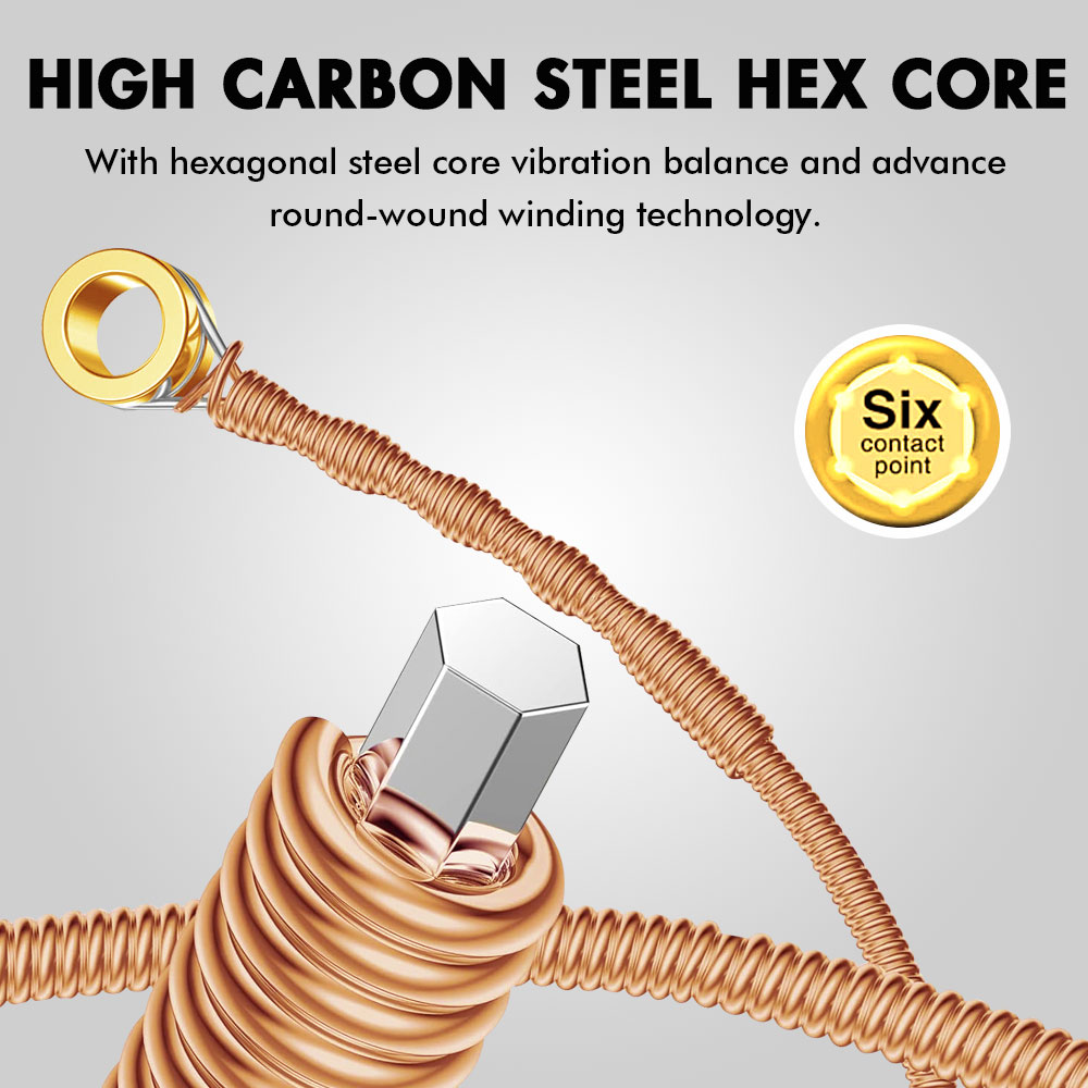 RIXTON Acoustic Guitar Strings Phosphor Bronze Coated Musical ...