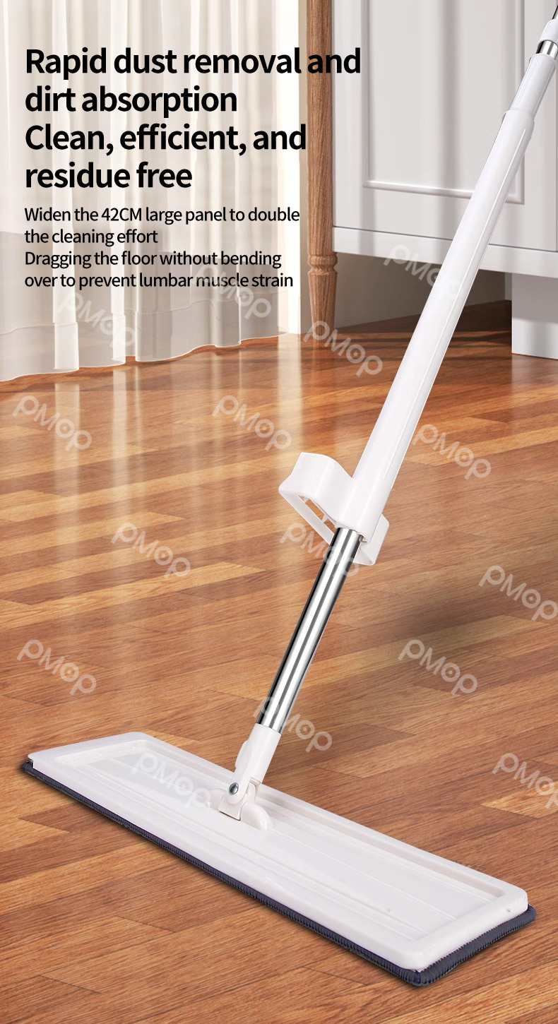 PMOP Flat Mop 360 Rotation Floor Cleaning Mop Microfiber Automatic ...