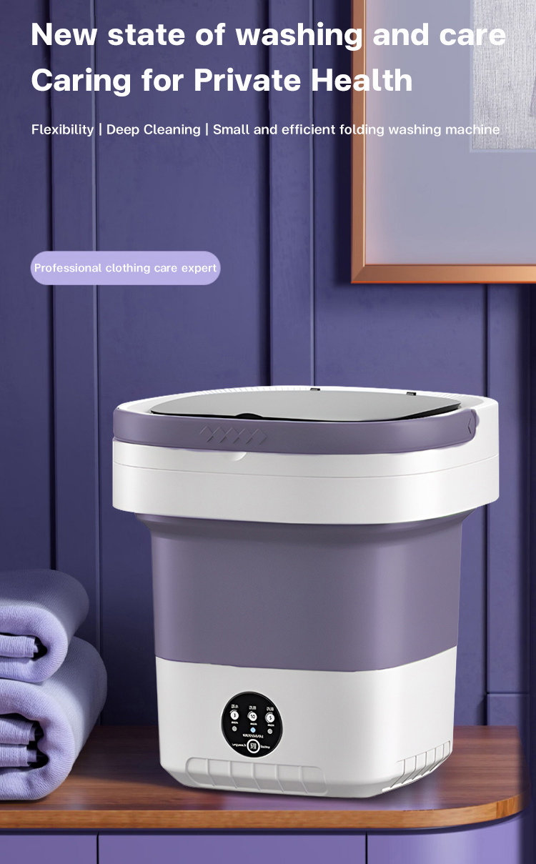 Small Mini Foldable Washing Machine With Dryer Portable Automatic 10L ...