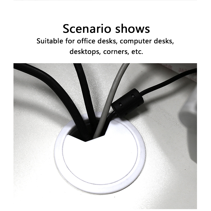 Desk Grommet Cable Wire Cover Office Desk Wire Hole Cove Round Wire ...