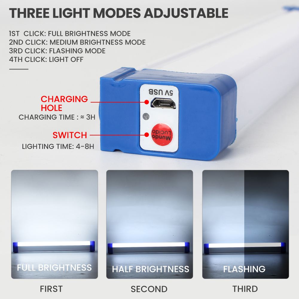 【Buy 1 Take 1】LED Emergency Lights Rechargeable Light Tube USB T5 ...