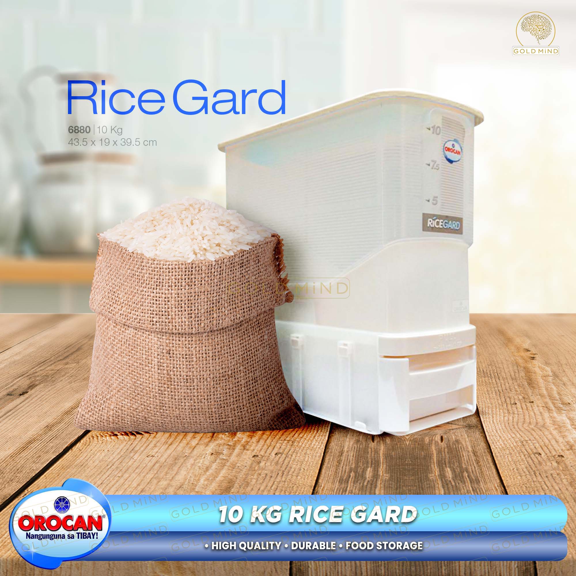 Orocan Rice Dispenser Guard Storage Container Gard 10kg | Shopee ...