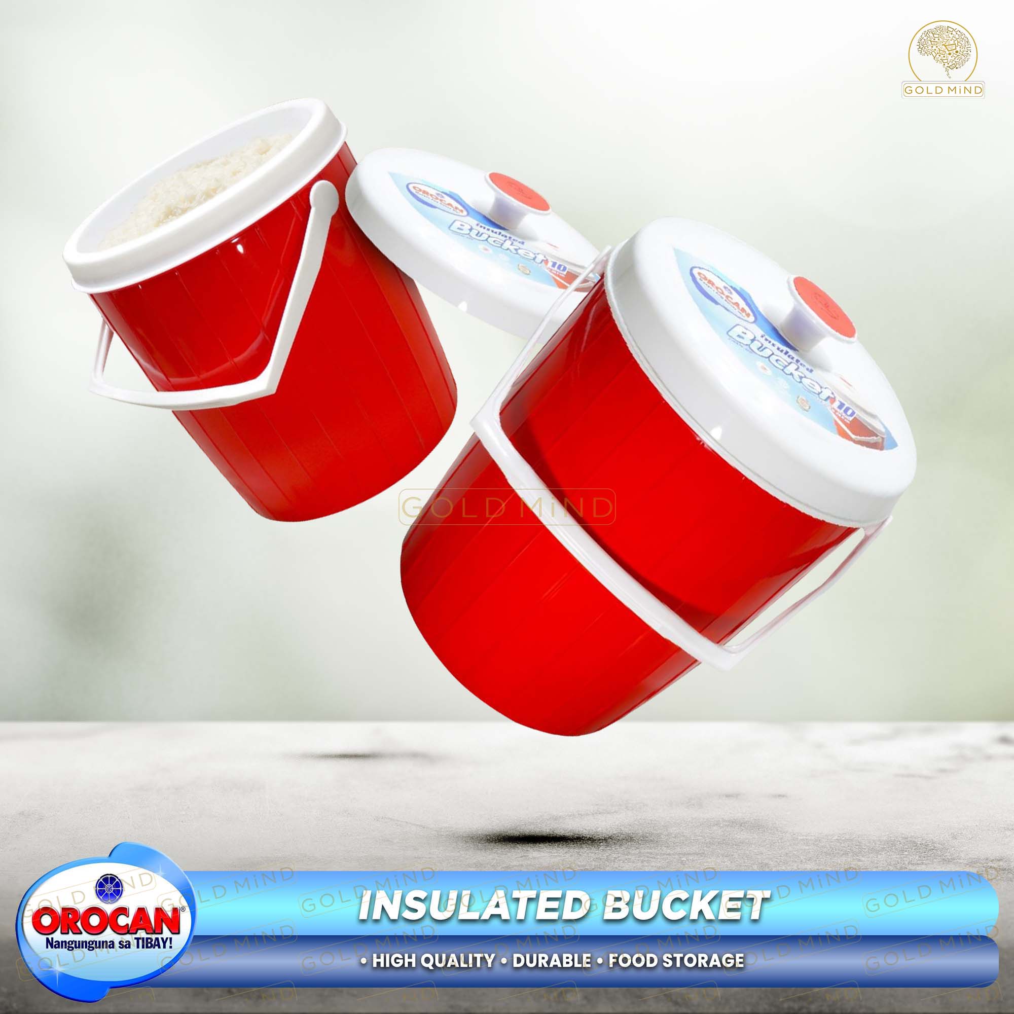 Orocan Insulated Bucket 10L. Rice Bucket / Food Bucket / Ice Bucket ...