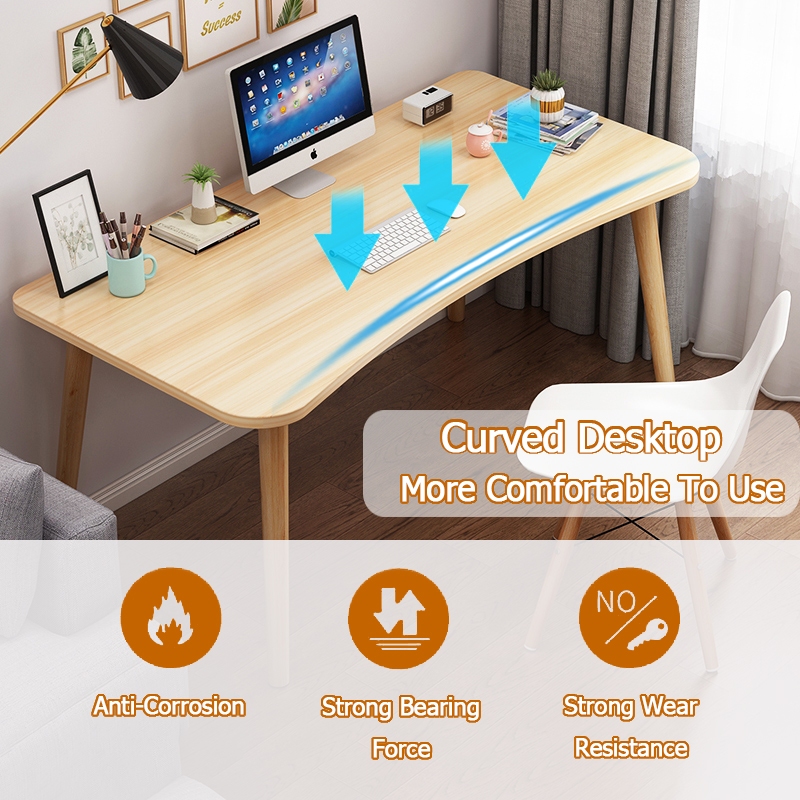 【Solid Wood】Nordic Table Office Home Desk Study Table Writing Desk For ...