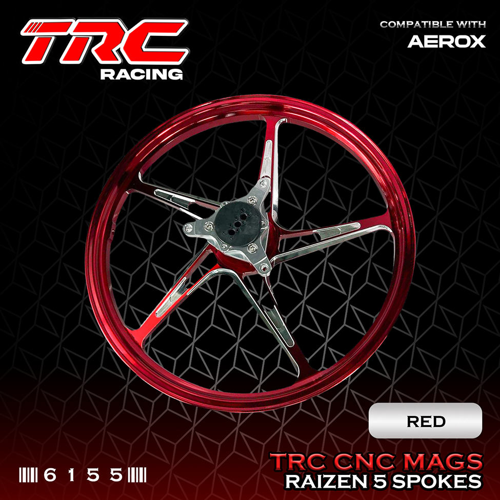 TRC CNC Mags Raizen 5 Spokes (1.6 F x 1.6 R x 17) for AEROX 6155 ...