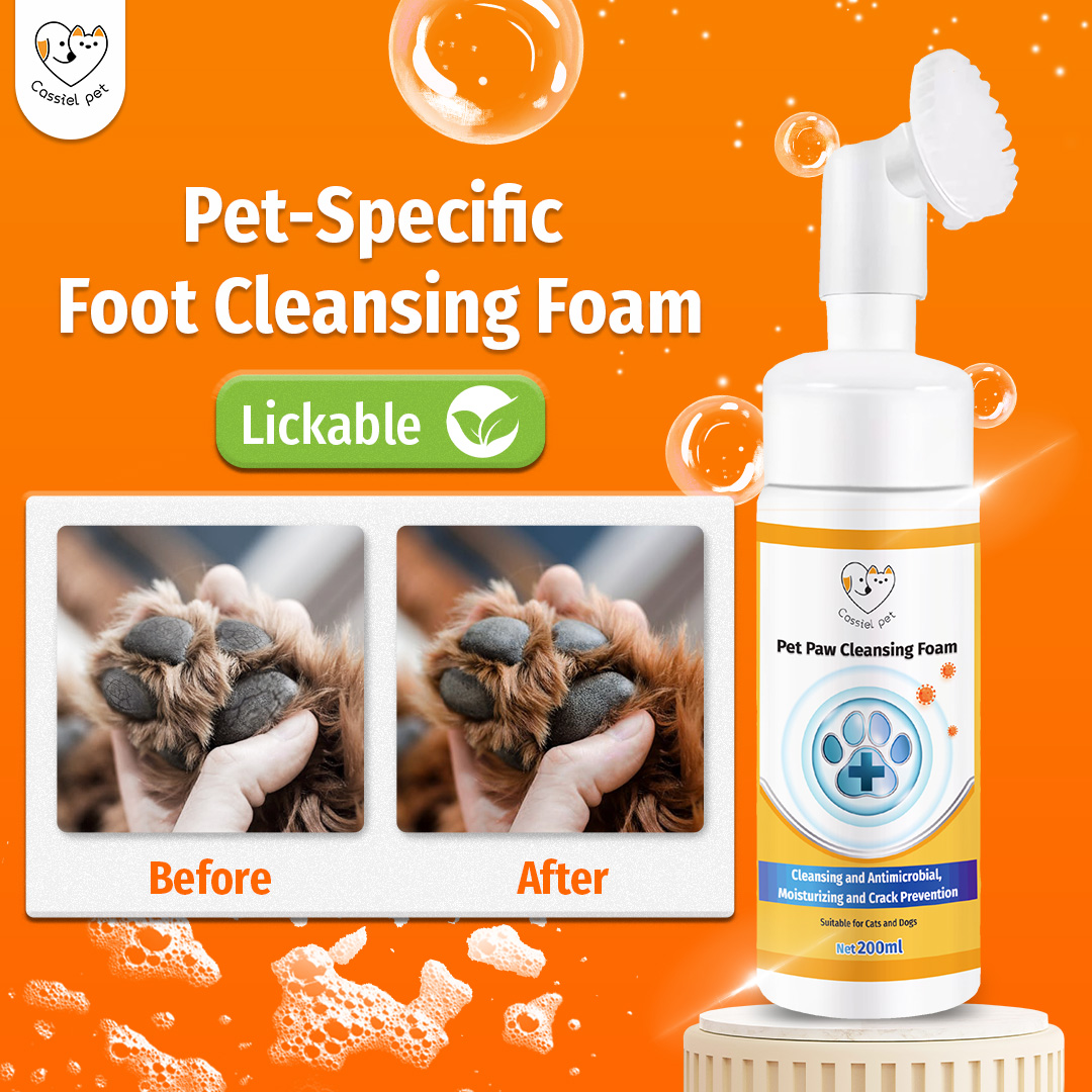 Cassiel Pet Foot Cleansing Foam For Deodorization Cleaning Paws And ...