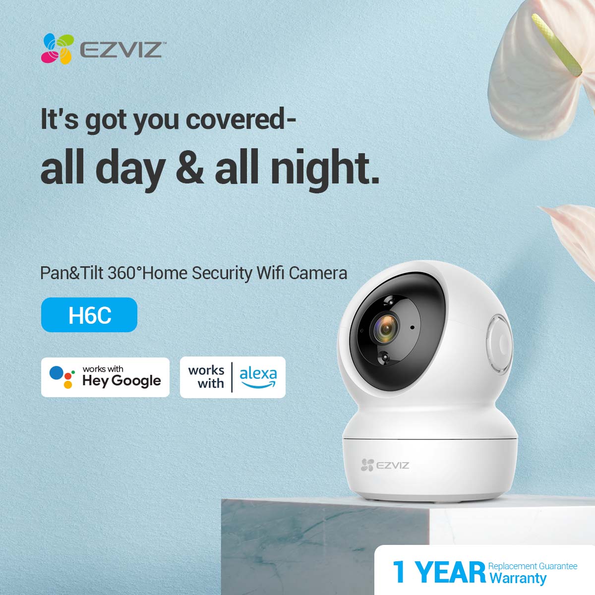 EZVIZ H6C 2MP Home Security Wifi Camera 360° Pan&Tilt CCTV Camera with audio | Shopee Philippines