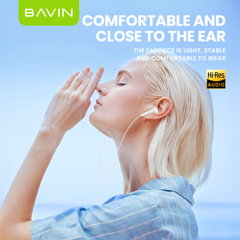 BAVIN HX867 / HX868 Type-C Wired Earphone Stereo Audio Sound w/ Built In Microphone & Volume ...